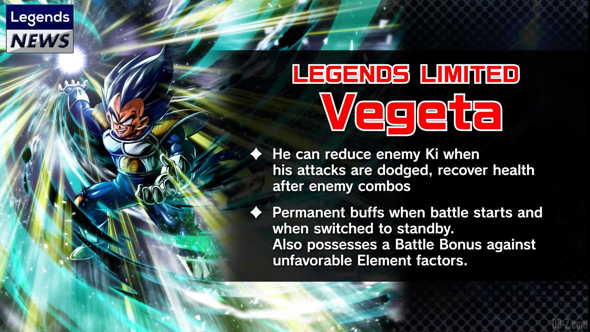 Dragon Ball Legends accueillera le LF Vegeta (Gorille)