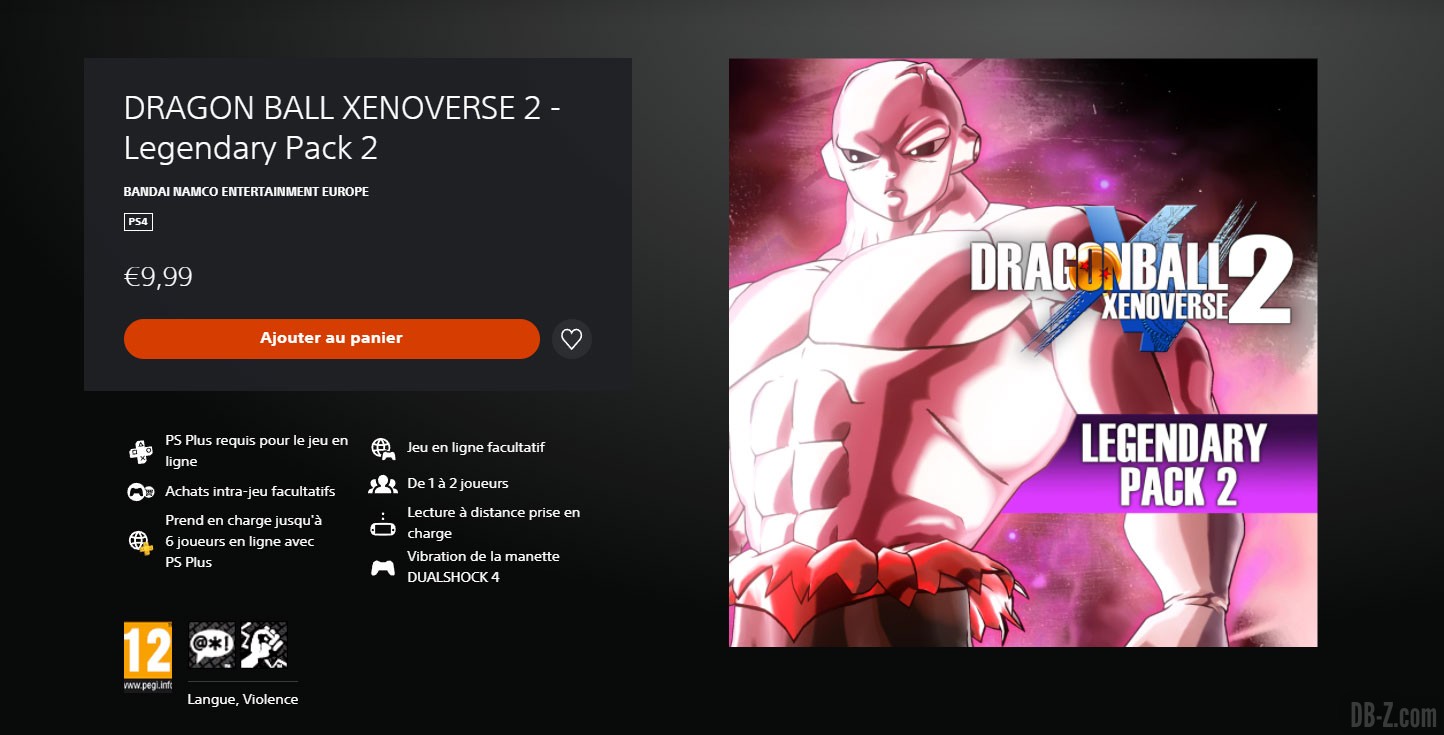 Dragon Ball Xenoverse 2 : Le Legendary Pack 2 est disponible dès maintenant